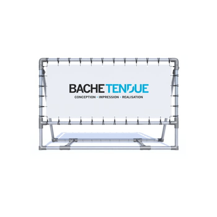 Panneau publicitaire mobile - Structure publicitaire en bâche tendue.