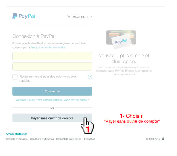 TUTO PAYPAL - Tutorial sur le paiement sans compte paypal.